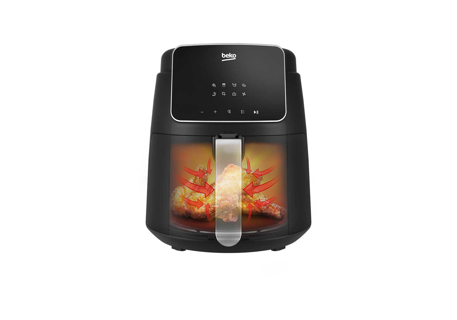 Beko Air Fryer, Digital, 1500W, 3.9L - Black, FRL2244B | Halan Shop