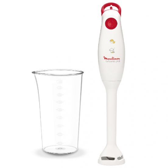 Moulinex Turbomix Plus Hand Blender, 350 Watt, White and Red - DD1011EG ...
