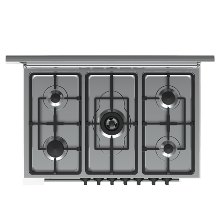 Fresh Jumbo Mirror Plus Gas Cooker, 5 Burners, 90 cm, Fan, Safety ...