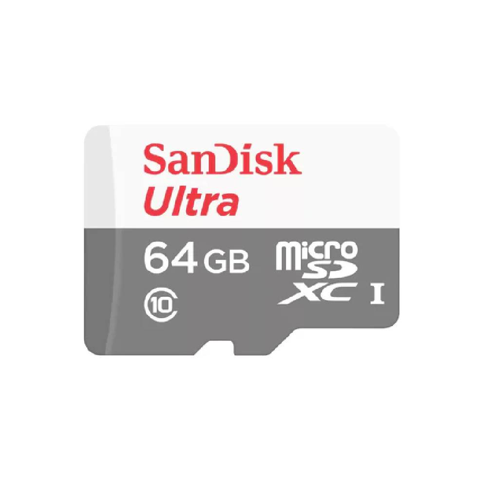 SanDisk Ultra 64GB microSD cards 100MB/s Without Adapter - White/Gray ...