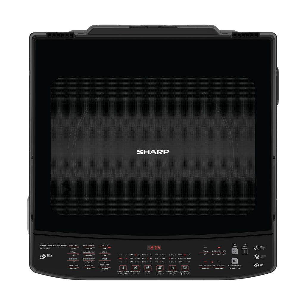 Sharp Top Loading Automatic Washing Machine, 11 kg, Inverter, Hydraulic ...